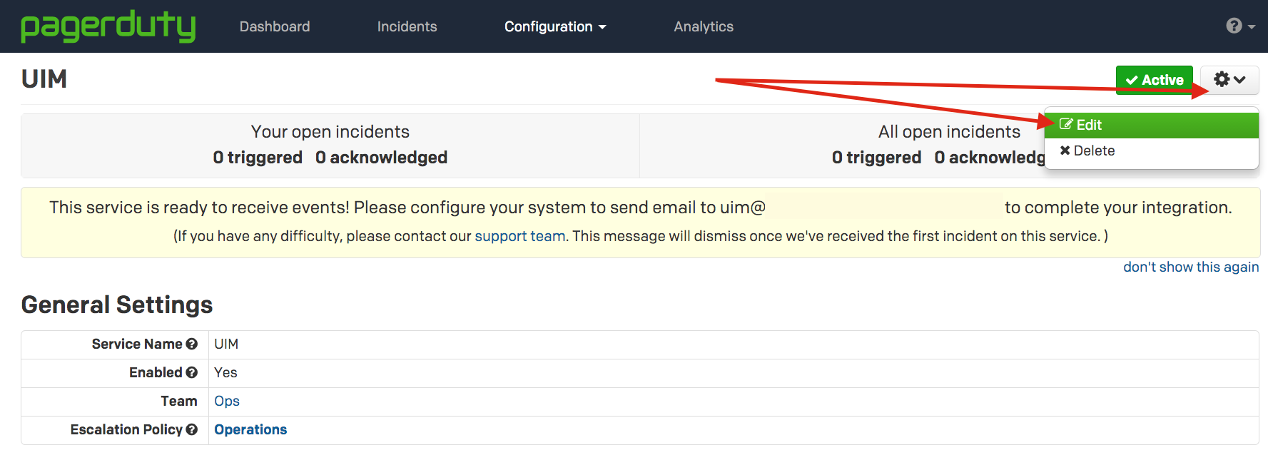 CA Unified Infrastructure Management (UIM / formerly Nimsoft) Integration Guide - PagerDuty