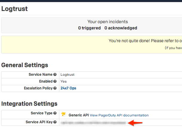 Logtrust Integration Guide - PagerDuty